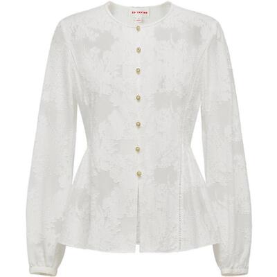 雅莹气质长袖桑蚕丝白衬衫