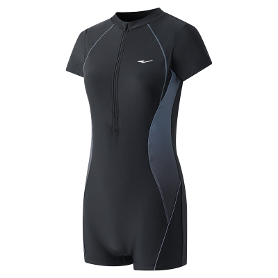 鸿星尔克女款连体平角游泳衣高级