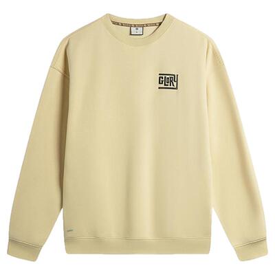 李宁正品反伍系列男子印花字母宽松加绒圆领卫衣套头衫AWDTF29-1