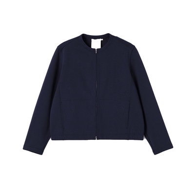  klee klee2026早春新款女装环保棉厚针织拉链夹克外套K0261JA02