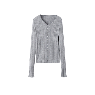 TKYSHOP绵羊毛V领慵懒毛针织衫