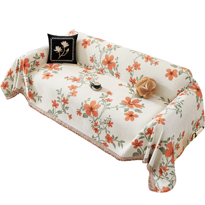 新款中式复古风沙发巾全盖雪尼尔