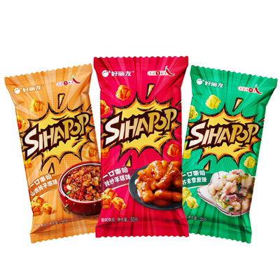 好丽友小食嘶哈芥末章鱼辣子鸡米花休闲追剧小麻辣香脆膨化解馋