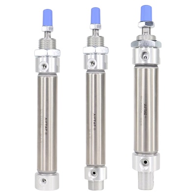 亚德客不锈钢迷你平尾气缸