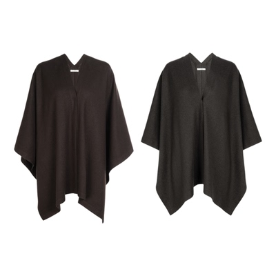 LYNEE【巴黎左岸】简约女士廓形羊毛披肩 一衣两穿斗篷针织衫25冬