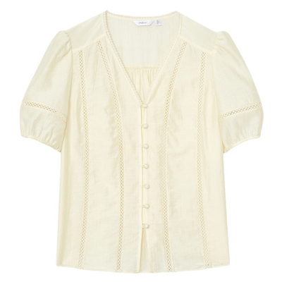 伊芙丽outlets店淡人皱肌理面料短袖衬衫半身裙合集夏衬衣长裙女