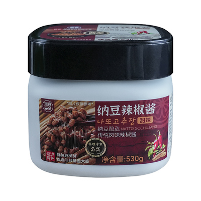 0脂纳豆辣椒酱韩式咸甜口微辣酱
