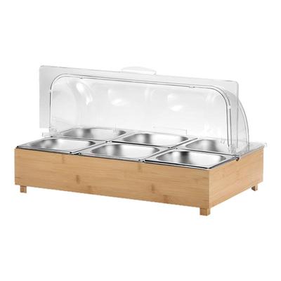 免费刻字自助餐酒店菜展示盘带盖