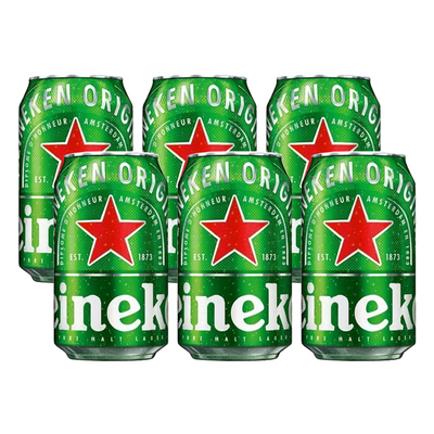 HeineKen/喜力经典啤酒330ml*12瓶经典绿罐包装聚会饮品rx