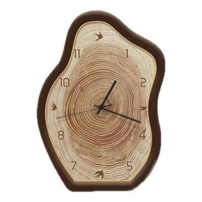 中古原木风桌面时钟摆台小众摆件