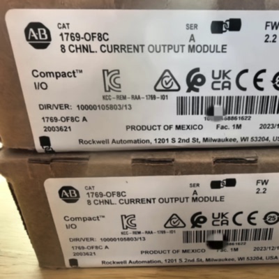 议价1769-OF8C CompactLogix 8通道模拟输出电流模块 17690F8C 全