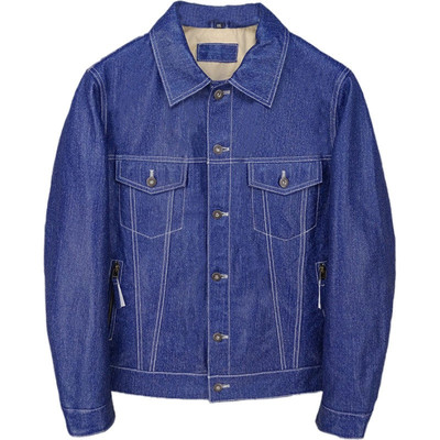 头层绵羊皮复古真皮皮衣牛仔夹克