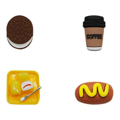 Mkop洞洞鞋配饰奥利奥咖啡鞋花