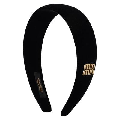 fever同款min黑色丝绒发箍女韩国