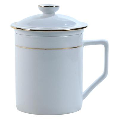 景辰陶瓷茶杯描金过滤商务杯