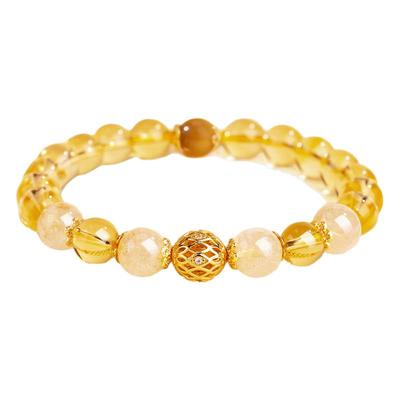 黄水晶手串招财运富贵旺财运礼物