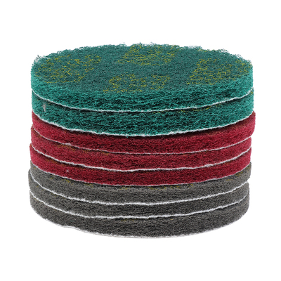 3M圆形工业百洁布5寸125mm清洁去污抛光除锈拉绒片自粘植绒背绒片