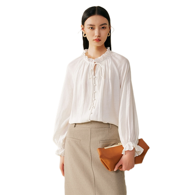 MOFAN摩凡春秋新款米白衬衫