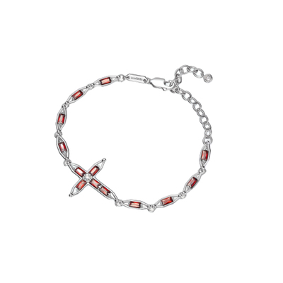 十字架925银哥特风手链官方店