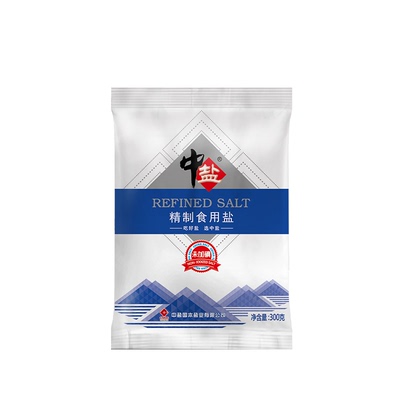 中盐精制无碘食用盐400g