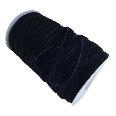 黑色双面丝绒带子植绒鞋带蝴蝶结