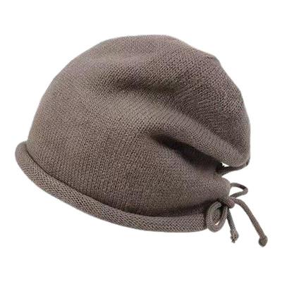 卷边堆堆帽子显脸小抽绳针织