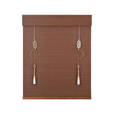 玄关茶室书房复古竹帘窗帘升降