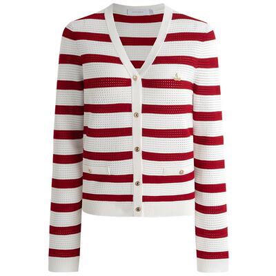 Navigare条纹V领针织开衫