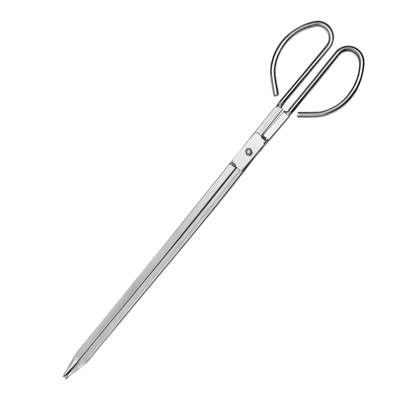 加粗火钳家用烧火不锈钢碳夹子捡垃圾钳加厚厨房加长长柄烤钳火钳