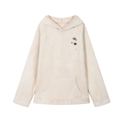 TAM TUAS【猎户座/Orion】麂皮星辰纽扣摇粒绒底宽松套头卫衣