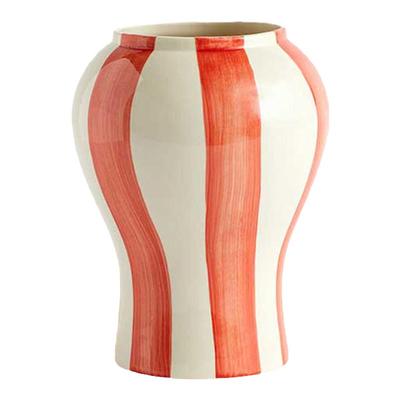 丹麦HAY条纹花瓶彩色陶瓷北欧