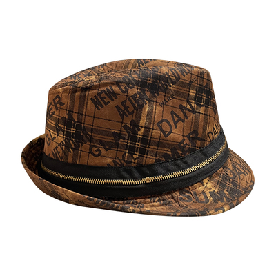 礼帽拉链男女涂鸦字母格子印花潮