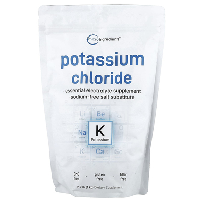 Micro Ingredients,Potassium Chloride, 2.2 lb (1 kg)