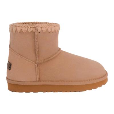 朴羚短筒雪地靴手工编织保暖绒面