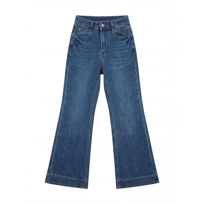 大眼LARGE EYE 显高黑马 原牛小个子显瘦加长喇叭牛仔裤百搭显高