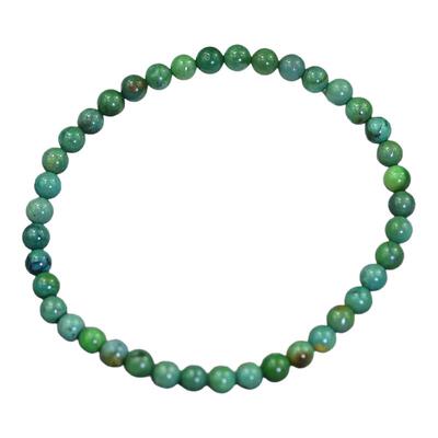原矿天然绿松石4.9MM圆珠手串
