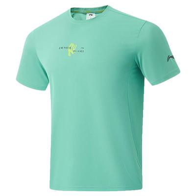 李宁正品跑步系列男子轻盈透气耐磨运动休闲圆领短袖ATSU059-2