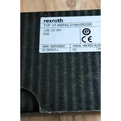 议价Rexroth 力士乐R901439037放大器，VT-MSPA2-21/A5/000/000，