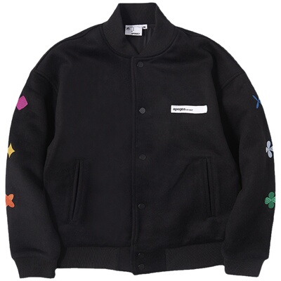 apoge3棒球领春秋冬宽松刺绣夹克