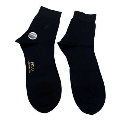 正品POLO夏季薄款丝光棉中筒袜