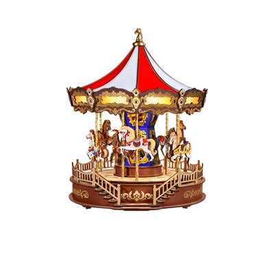 圣诞礼物旋转木马音乐盒圣诞花环