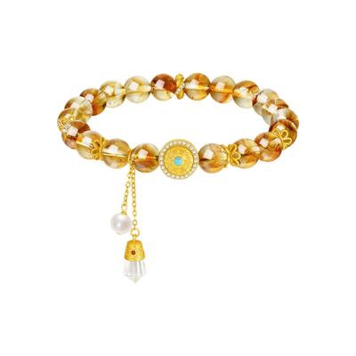 【新年礼物】周大生黄水晶手串