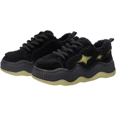 快乐玛丽外穿毛毛鞋板鞋