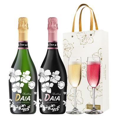 无醇起泡酒无酒精脱醇甜白红葡萄汁0度女士微醺果酒生日新年礼盒