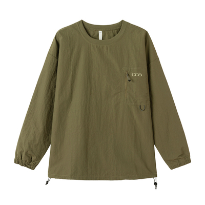 ICS/ICONSLAB 皱感轻盈舒适下摆抽绳圆领T恤工装运动户外男女潮T