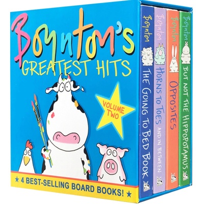 送音频故事宝盒经久不衰4册The Going to Bed Book Sandra Boynton's Greatest Hits桑德拉博因顿Moo,Baa,La LaLa入门启蒙绘本