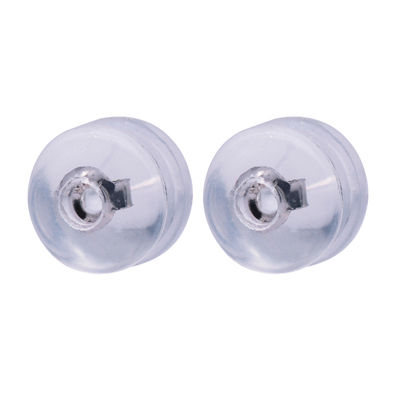 18k金耳堵硅胶耳扣750黄金