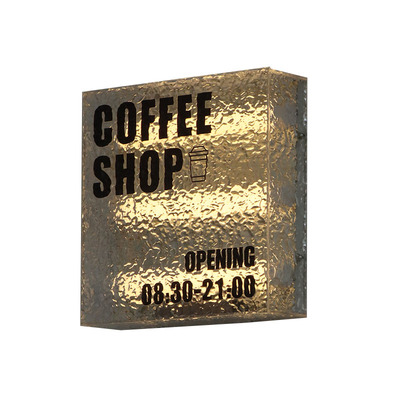 INS亚克力挂墙式石头纹灯箱引流