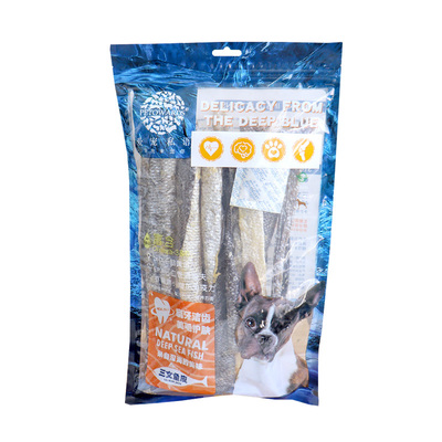 爱宠私语鳕鱼鱼皮狗狗磨牙洁齿深海三文鱼犬用奖励美毛零食成幼犬