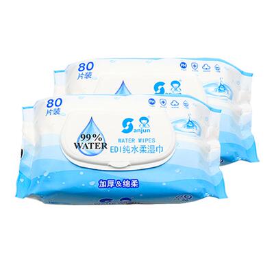 楚sanjun婴儿纯水湿巾80片24包